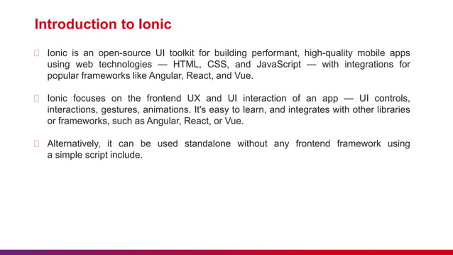 Components in Ionic Presentation (FrontEnd) | PPT