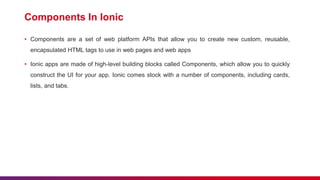 Components in Ionic Presentation (FrontEnd) | PPT