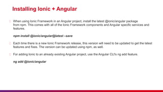 Components in Ionic Presentation (FrontEnd) | PPT