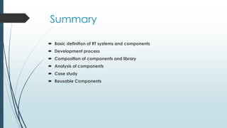 Components in real time systems | PPT