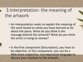 Components of an Art Critique_Contemporary Phi. Arts | PPTX