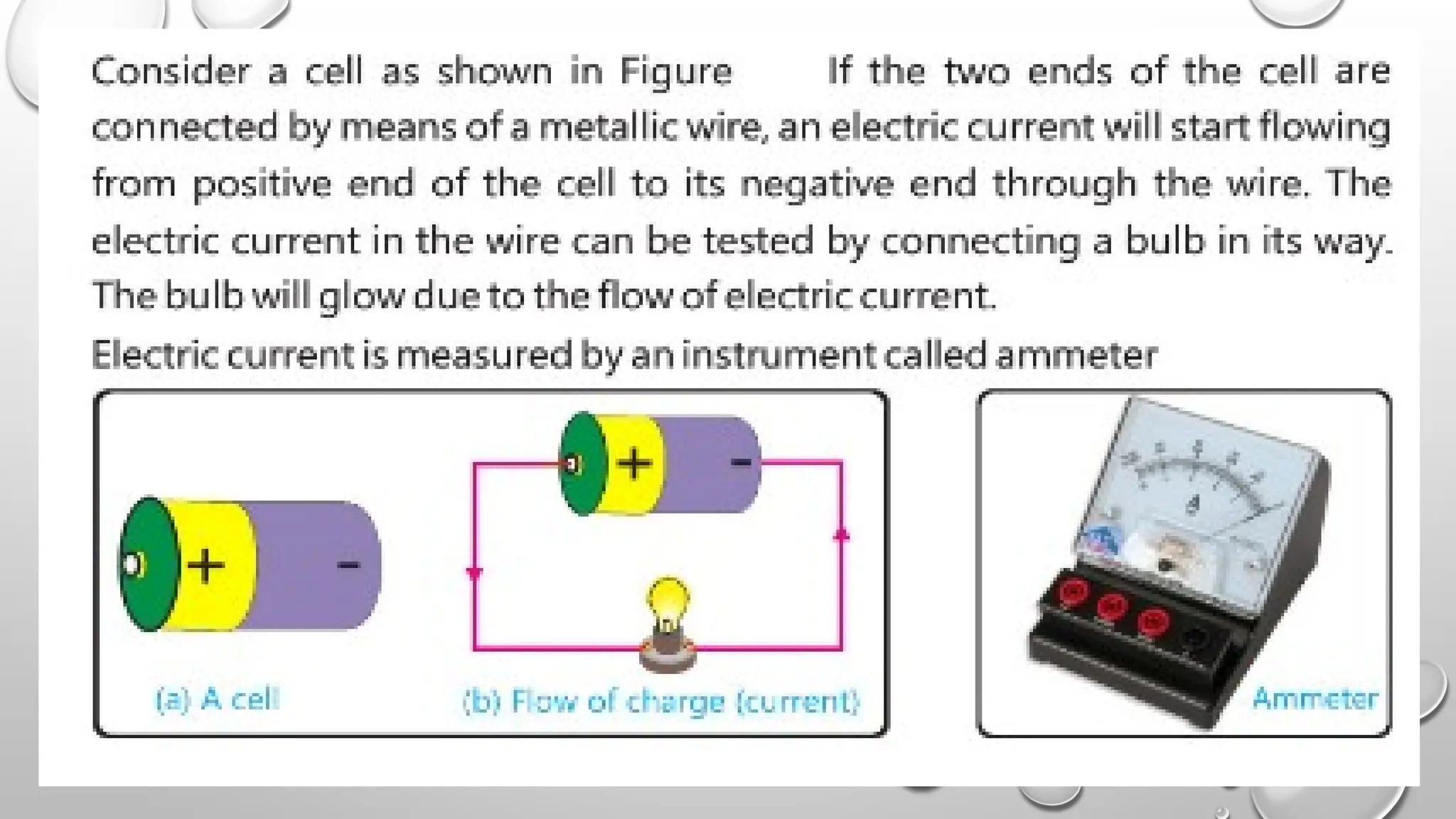 Components of a circuit.pptx. it contains symbols of lamp, cell bulb | PPTX