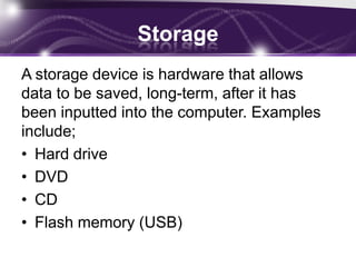 Components of a computer system | PPTX