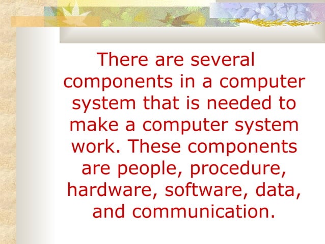 Components of a computer system | PPT