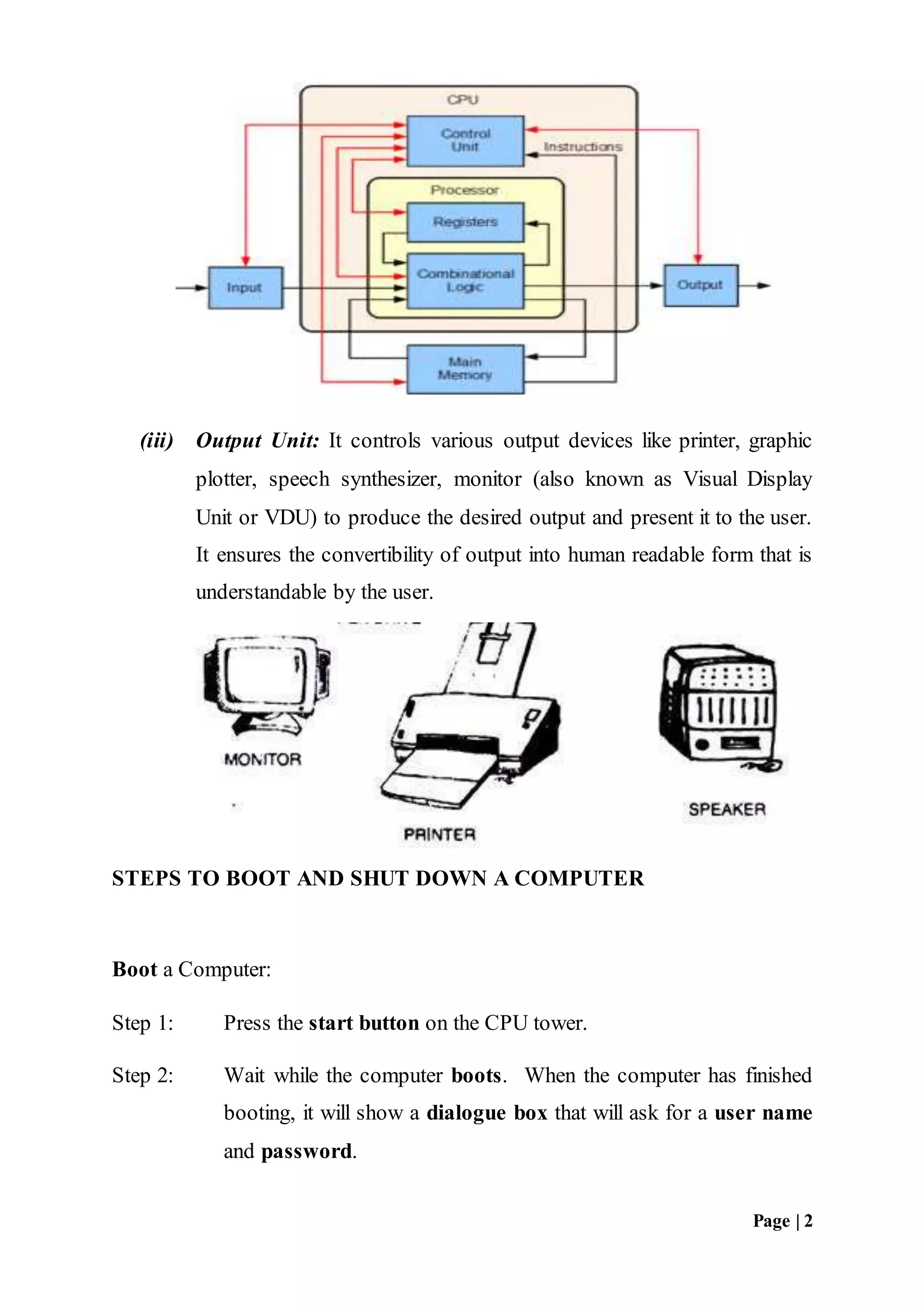 Components of a computer system | DOCX