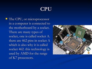 Components of a computer technical | PPT | Computer Peripherals | Computing