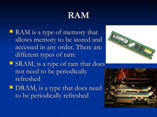 Components of a computer technical | PPT | Computer Peripherals | Computing