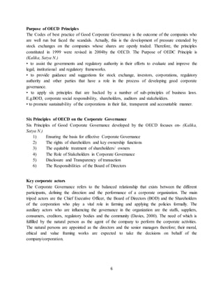 Components of a good corporate governance - A full report | DOCX