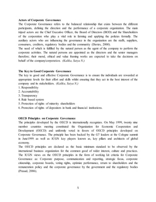 Components of a good corporate governance - A full report | DOCX