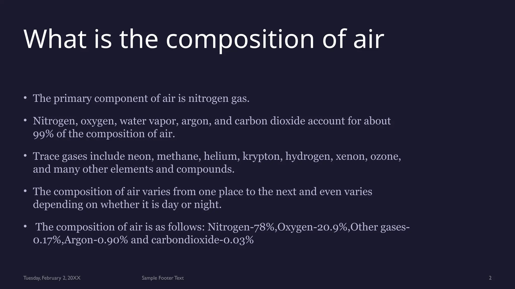 components of air including atmosphere and propeties of air | PPTX