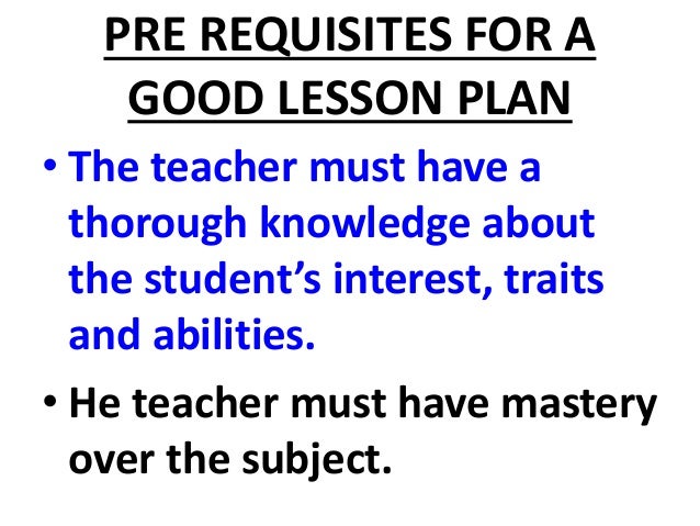 COMPONENTS OF LESSON PLAN