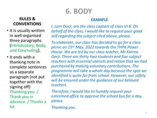Essential Components of formal Letter writing | PPT