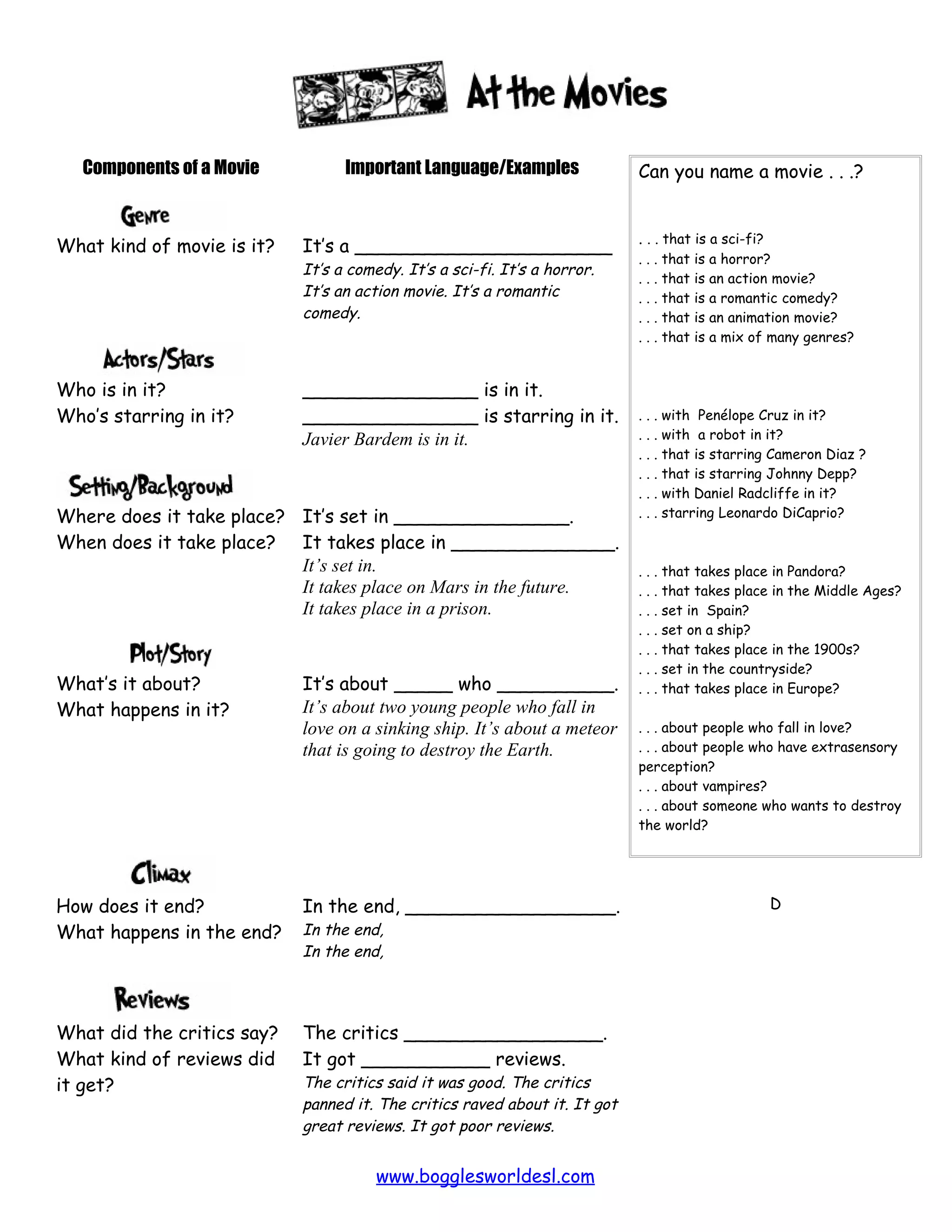 Components of a movie | PDF