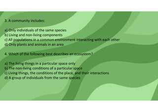 COMPONENTS OF AN ECOSYSTEM pathway to science 6 | PDF