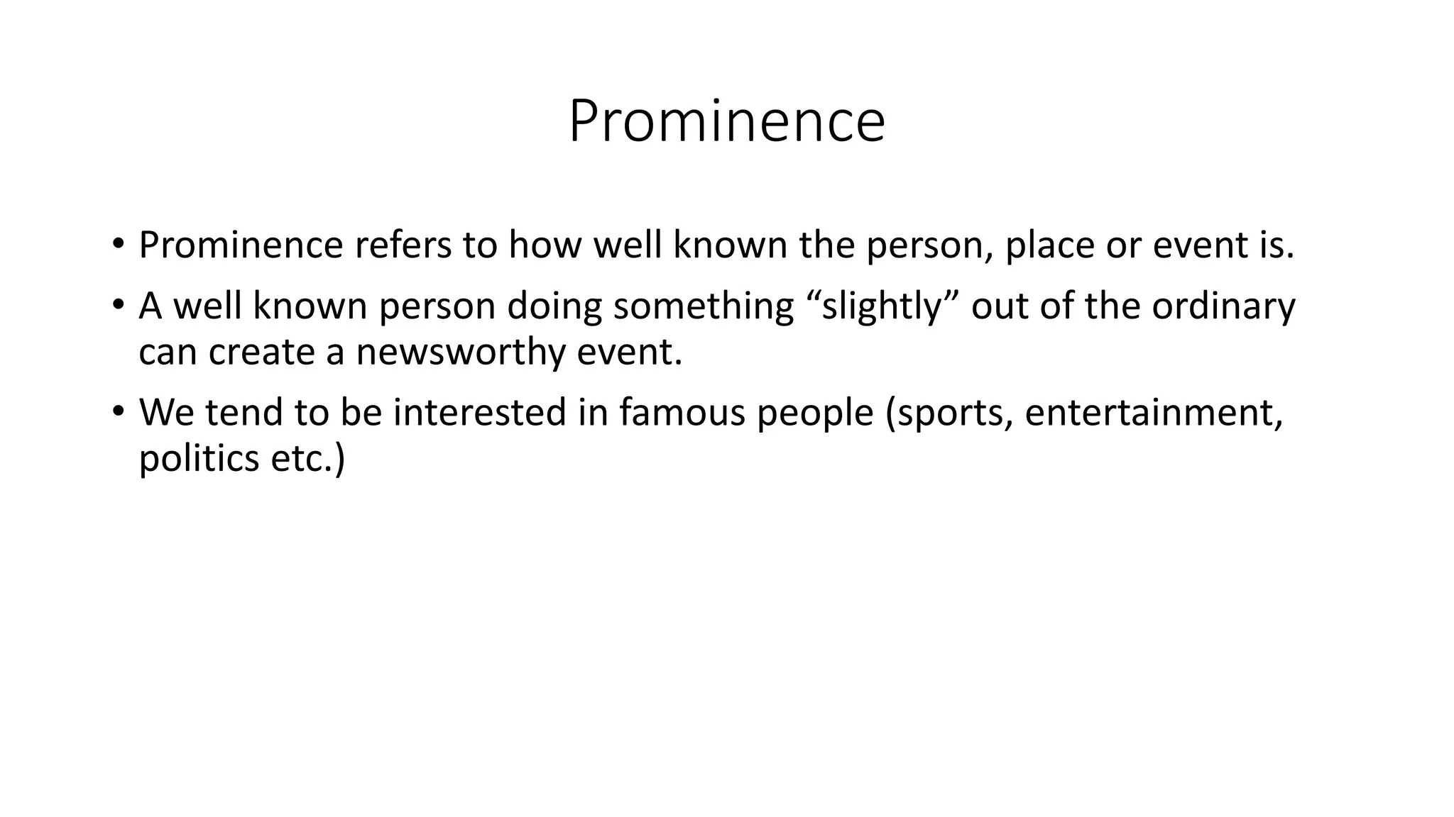 Components of a newsworthy event | PPTX