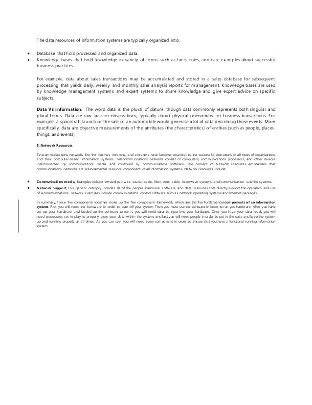 Components of an information system | DOCX