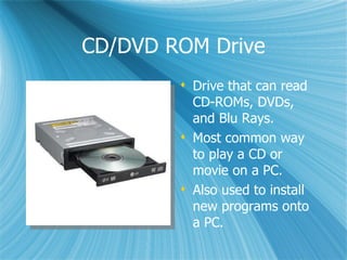 Components of a PC | PPT