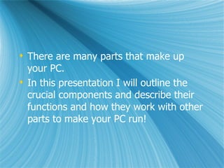 Components of a PC | PPT