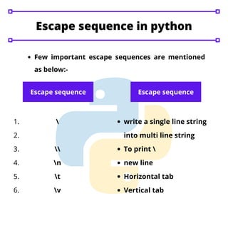 Components of a python program | PDF