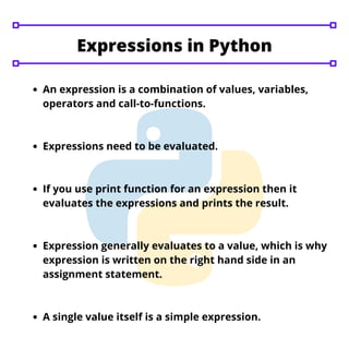 Components of a python program | PDF