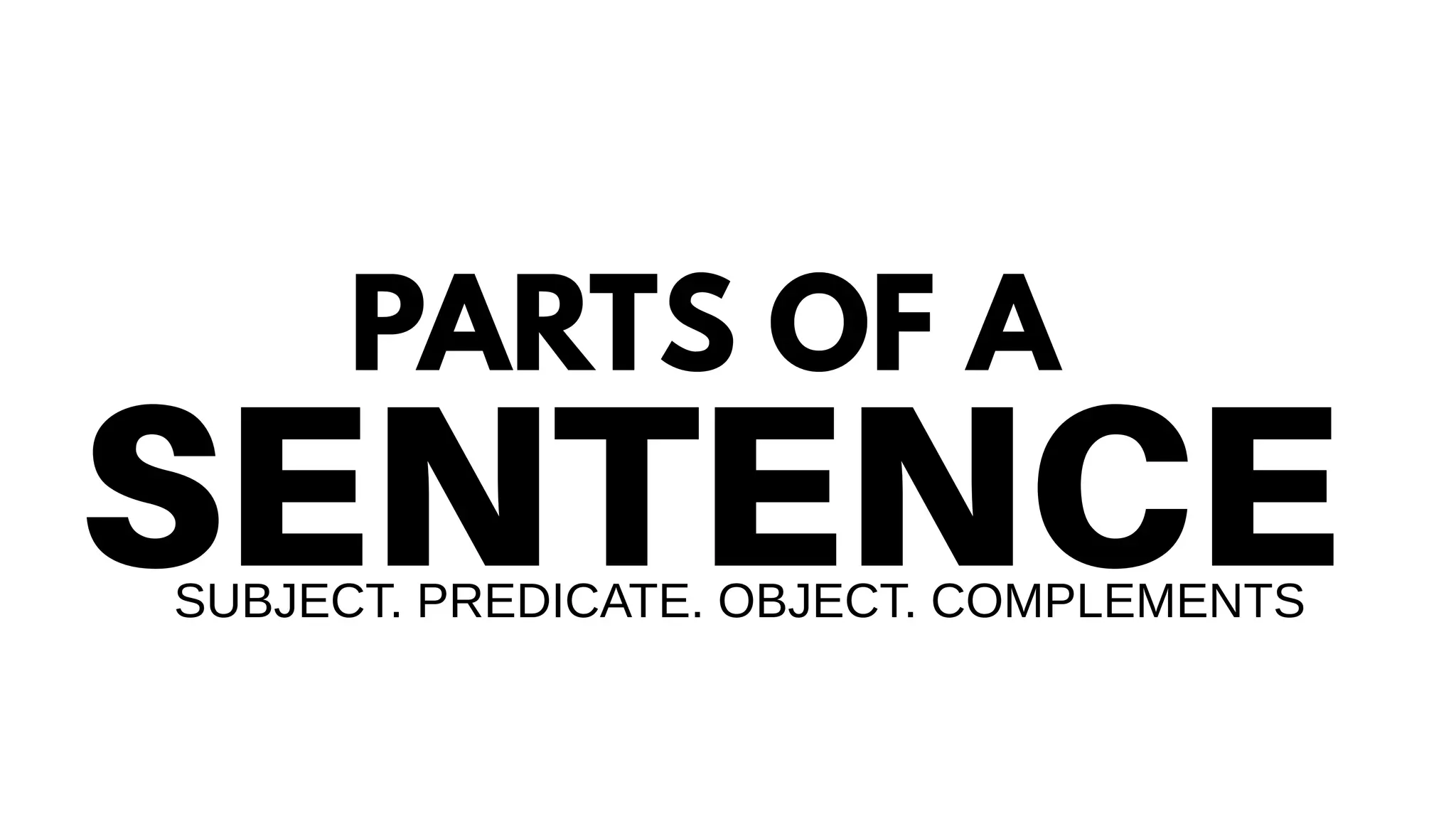 COMPONENTS OF A SENTENCE: Subject, predicate, direct and indirect ...