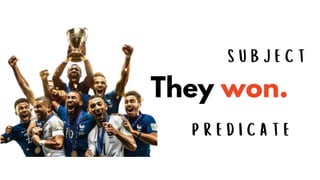 COMPONENTS OF A SENTENCE: Subject, predicate, direct and indirect ...