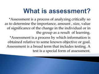 Components of assesment | PPTX