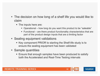 Components of a Successful Packaging Shelf-Life Study | PPTX