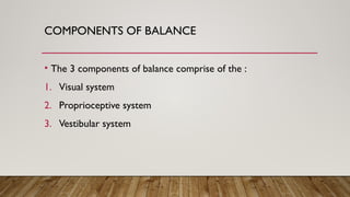 Components of balance (static and dynamic) | PPTX
