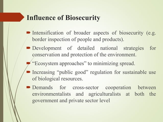 Components of biosecurity | PPTX