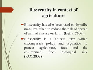 Components of biosecurity | PPTX
