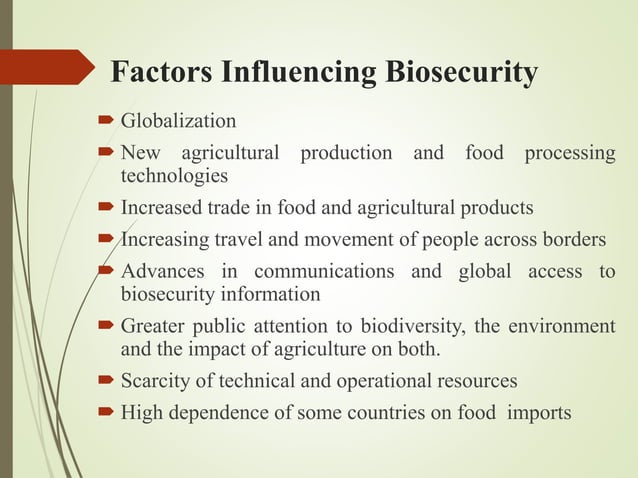 Components of biosecurity | PPTX