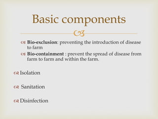Components of biosecurity and quarentine | PPTX