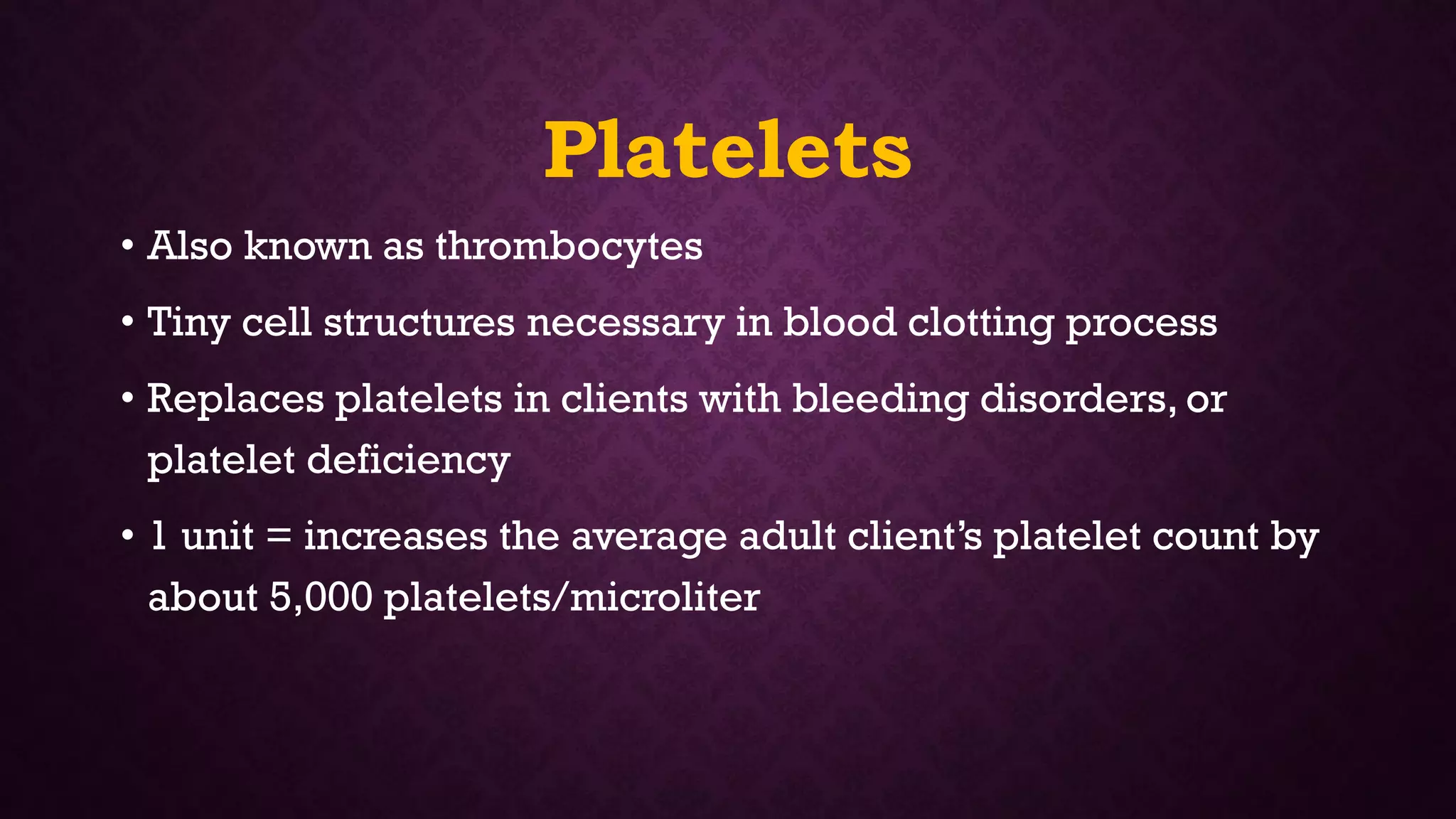 Components of blood (For Transfusion) | PDF