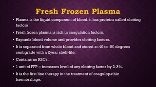 Components of blood (For Transfusion) | PDF