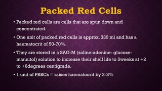 Components of blood (For Transfusion) | PDF