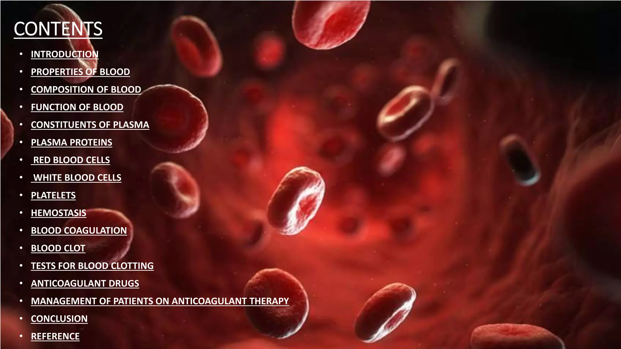 Components of blood and blood clotting mechanism | PPTX