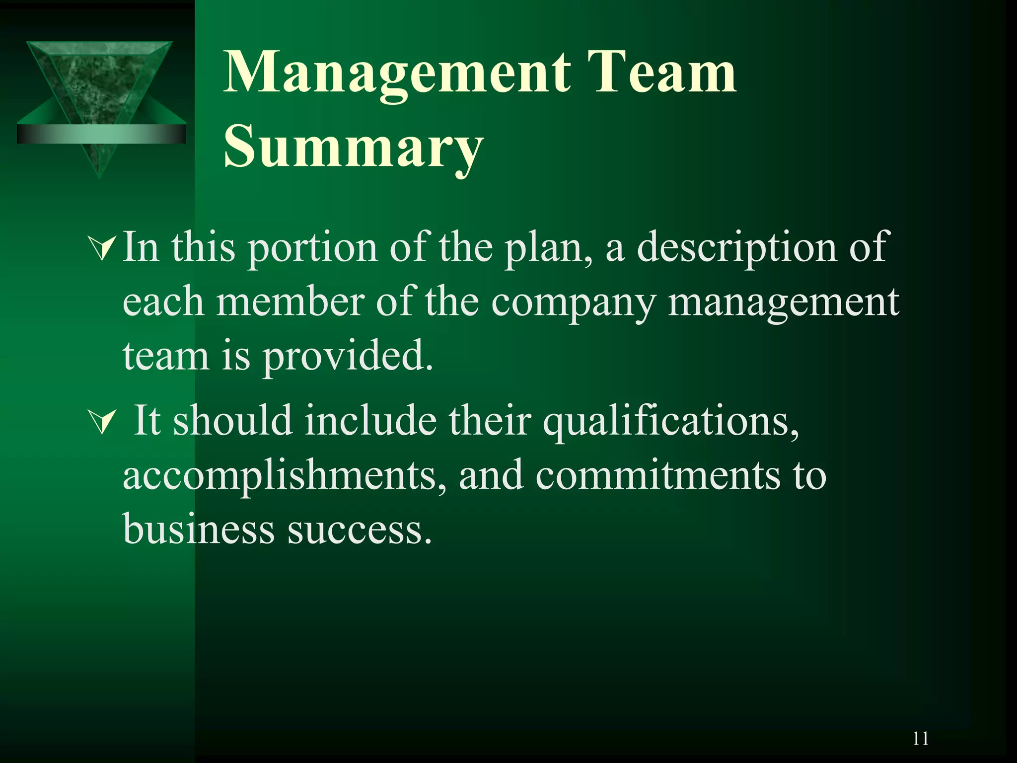 Components of business plan | PPT