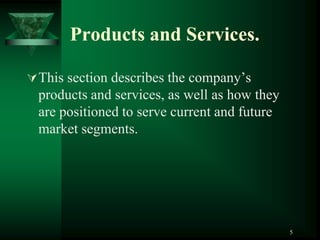 Components of business plan | PPT