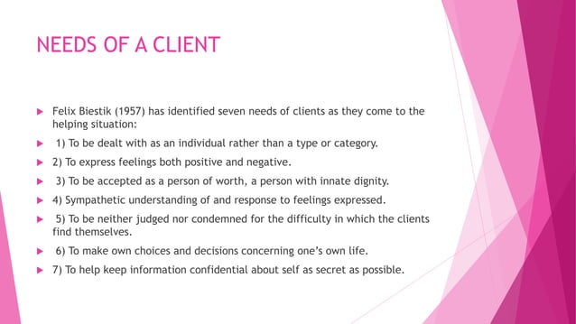 COMPONENTS OF CASEWORK.pptx | Mental Health | Diseases and Conditions