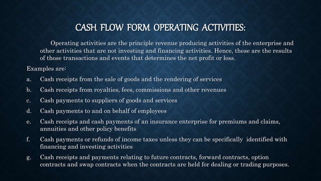 Components of cash flow statement | PPT