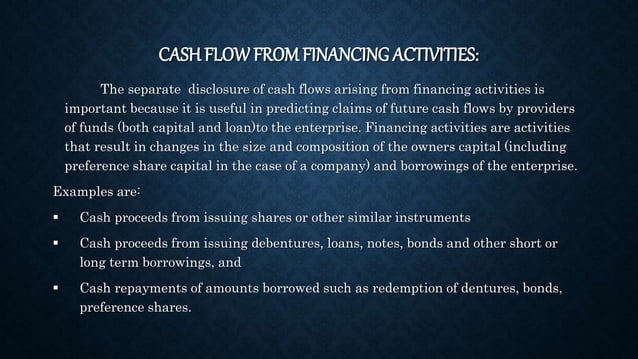 Components of cash flow statement | PPT