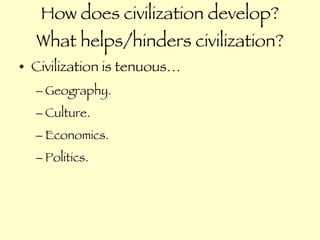 Components of civilization | PPT