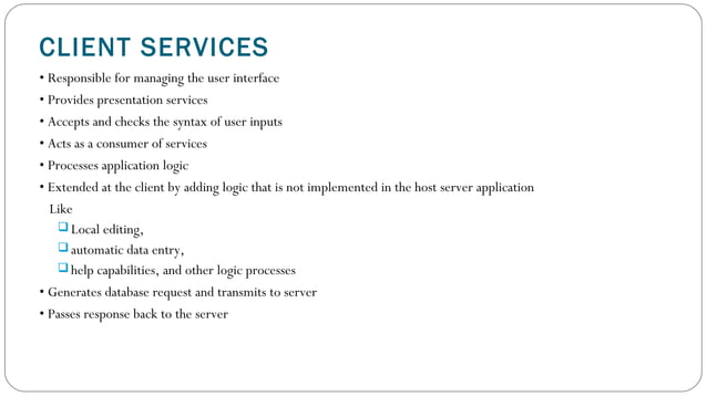 Components of client server application | PPT