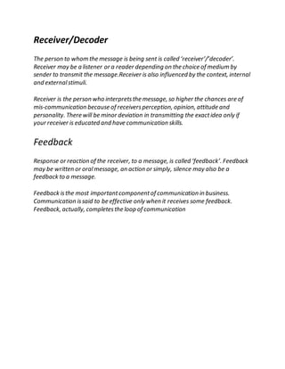 Components of communication | DOCX