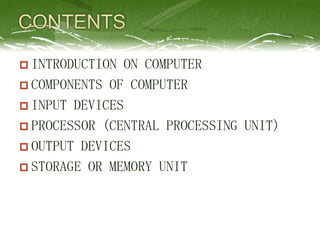 Components of computer | PPT