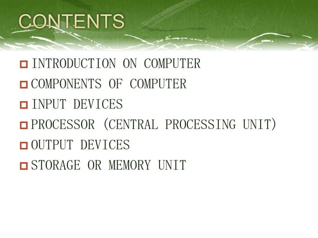 Components of computer | PPT