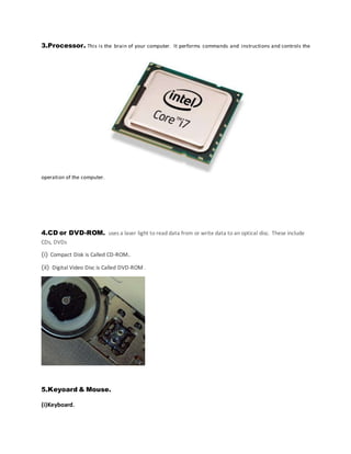 Components of computer. | PDF