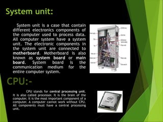 Components of computer | PPTX