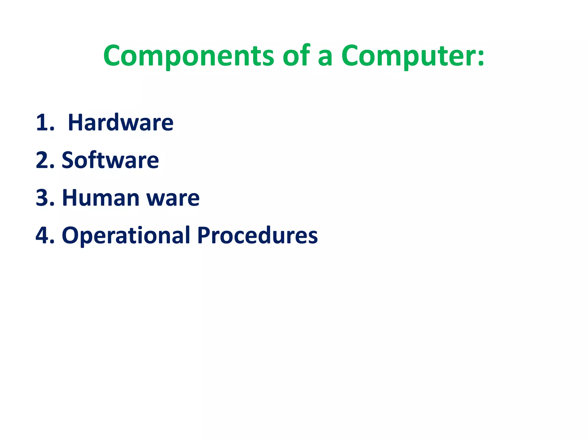 Components of computer and organization | PPTX
